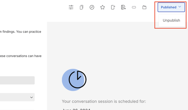 Publish or Unpublish a Conversation